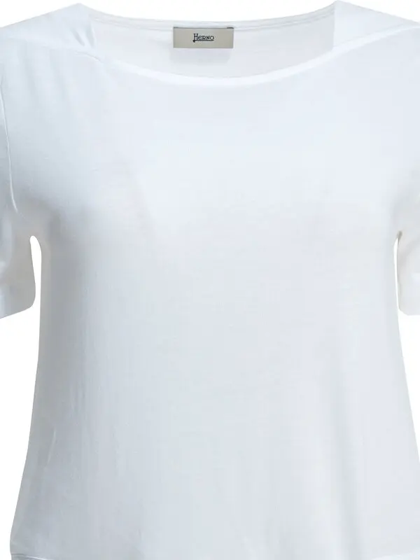 Herno T-shirt Midi Dress With Fitted Waist And Flared Hem - No