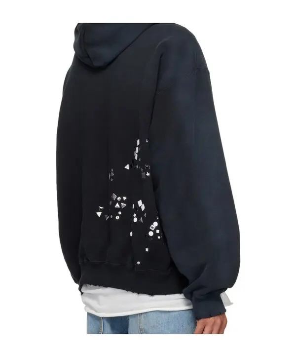 Mihara Yasuhiro Distressed Embellished Hoodie