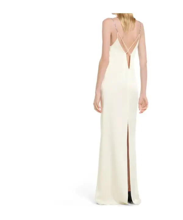 Gucci Crystal-embellishment Spaghetti Strap Maxi Dress