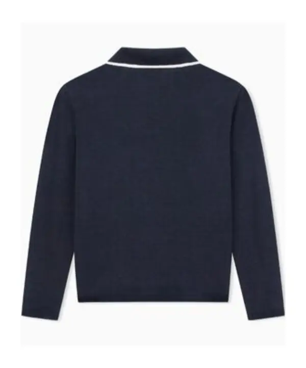 Giorgio Armani Logo Embroidered Knitted Polo Shirt