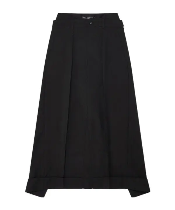 Junya Watanabe Double-layered Belted Midi Skirt - Black