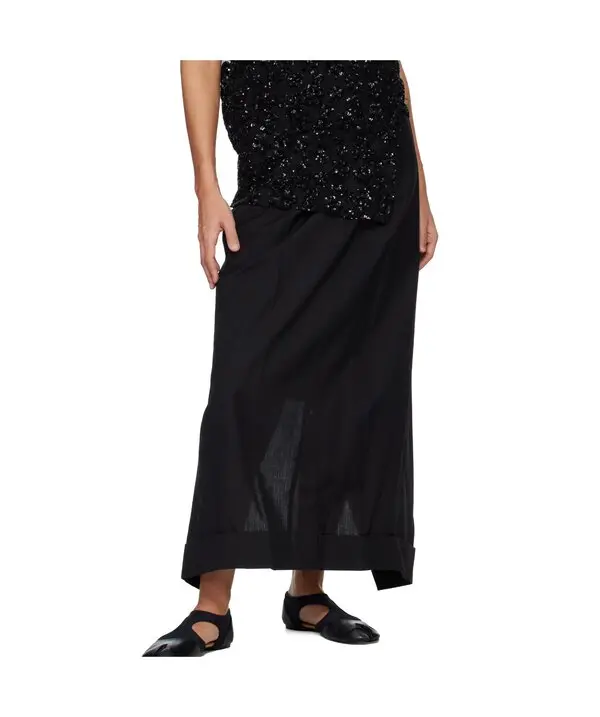 Junya Watanabe Double-layered Belted Midi Skirt - Black