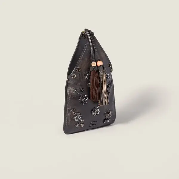 Miu Miu Beaded Tassel Tote Bag