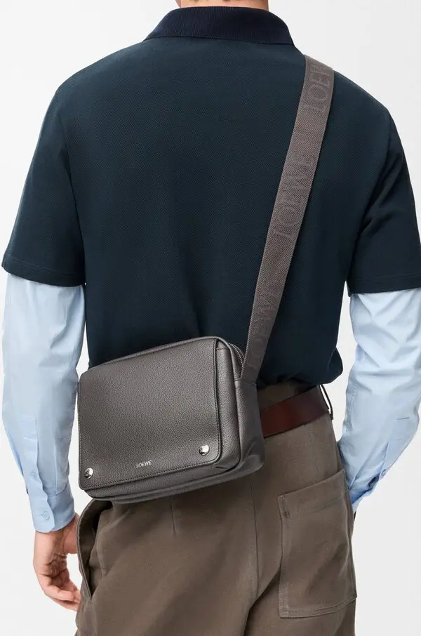 Loewe Logo Printed Xs Messenger Bag - Dark Gray
