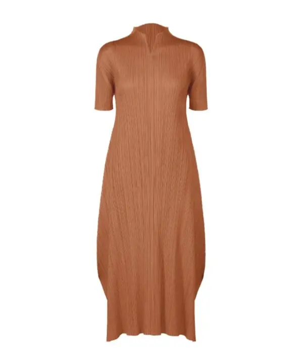 PLEATS PLEASE BY ISSEY MIYAKE Short Sleeve Midi Dress