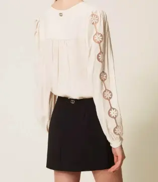 TWINSET Bow-detail Mini Skirt With Front Slit