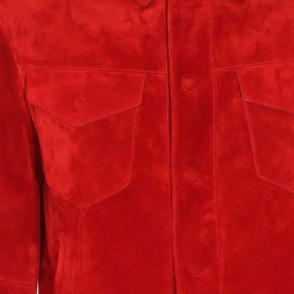 TOM FORD Snap Front Jacket - Red