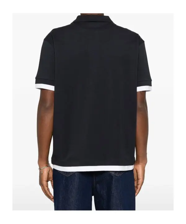 7 For All Mankind Contrast-trim Polo Shirt - Black