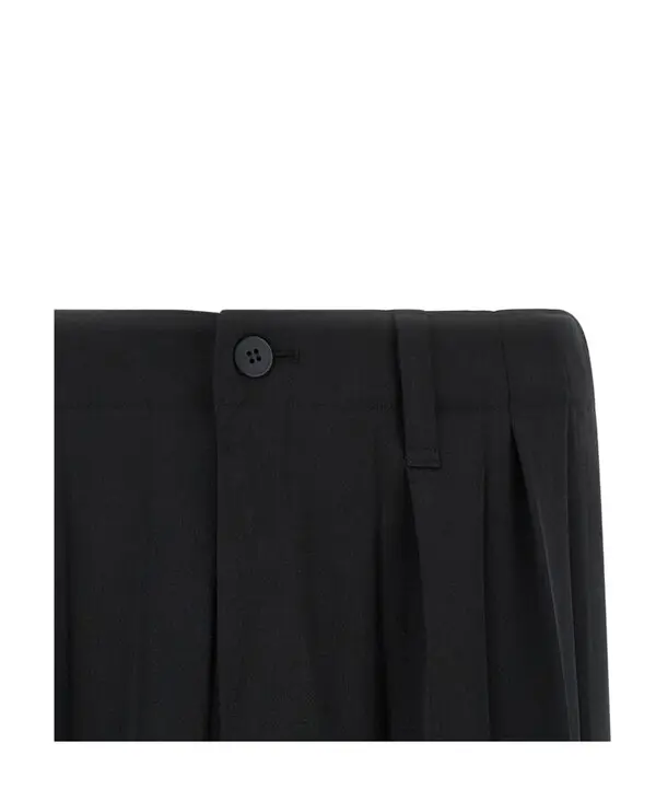 Issey Miyake Homme Plissé Pleated Straight Leg Trousers - Black
