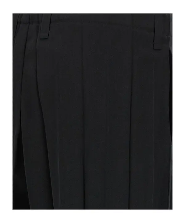 Issey Miyake Homme Plissé Pleated Straight Leg Trousers - Black