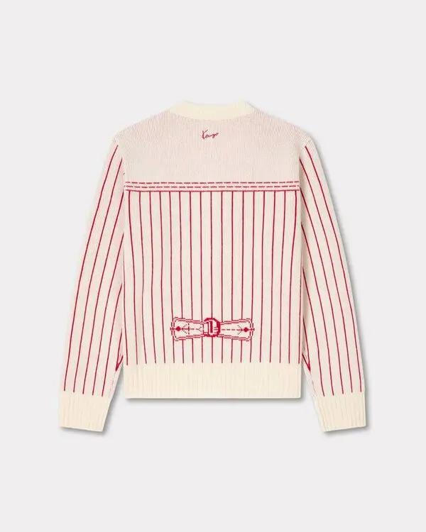 Kenzo Trompe L'oeil Striped Cardigan Sweater