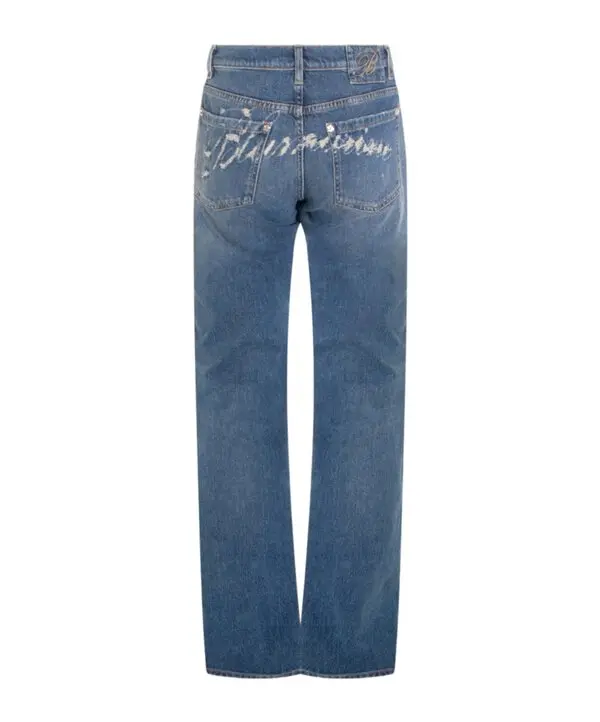 Blumarine Straight-leg Distressed Jeans