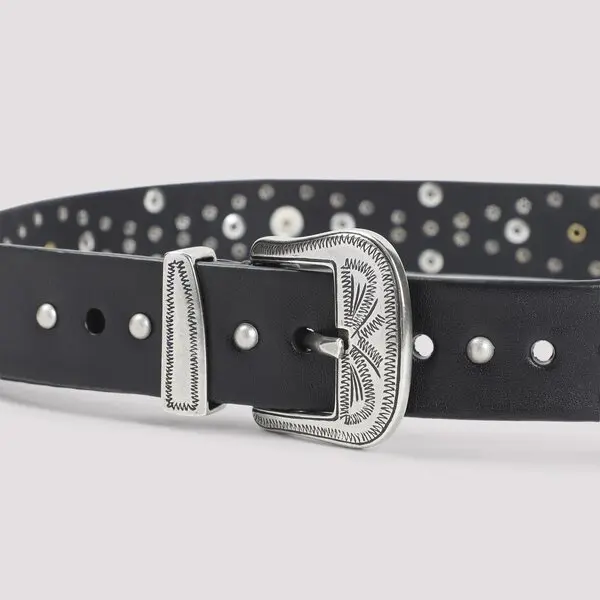 GOLDEN GOOSE Stud-embellished Buckle Belt