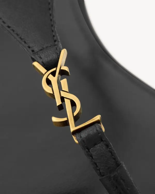 Saint Laurent Cassandra Logo Plaque Flat Sandals