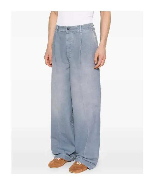 Marni Pleated Wide-leg Trousers - Gray