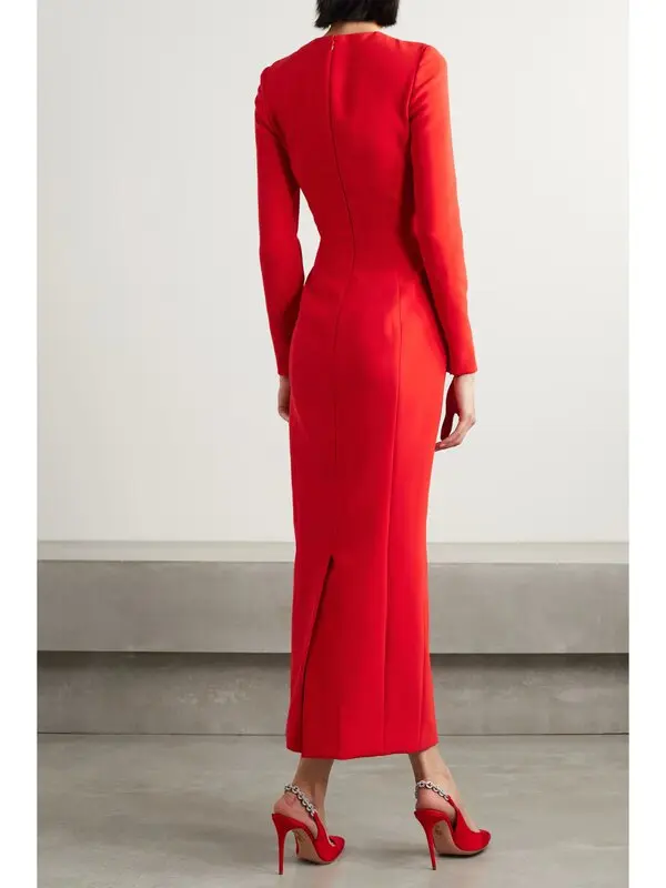 Carolina Herrera Convertible Color-blocked Silk Satin Gown
