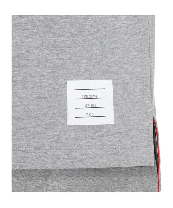 Thom Browne 4-bar Stripe Crewneck T-shirt - Light Gray