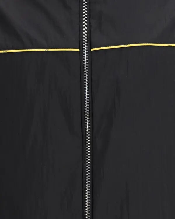 Fendi Ff Jacquard Zipped Reversible Windbreaker - Black