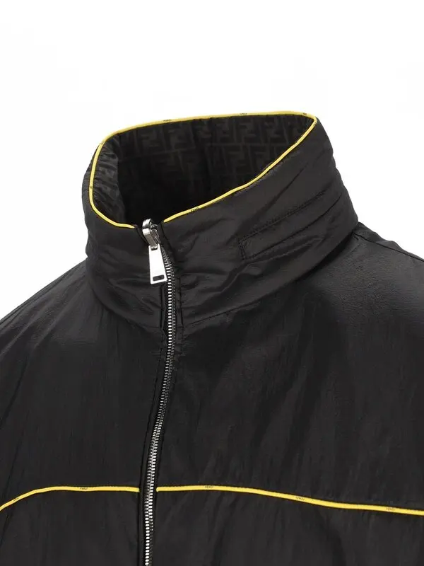 Fendi Ff Jacquard Zipped Reversible Windbreaker - Black