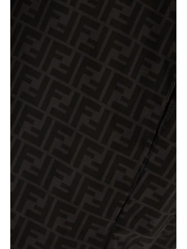 Fendi Ff Jacquard Zipped Reversible Windbreaker - Black
