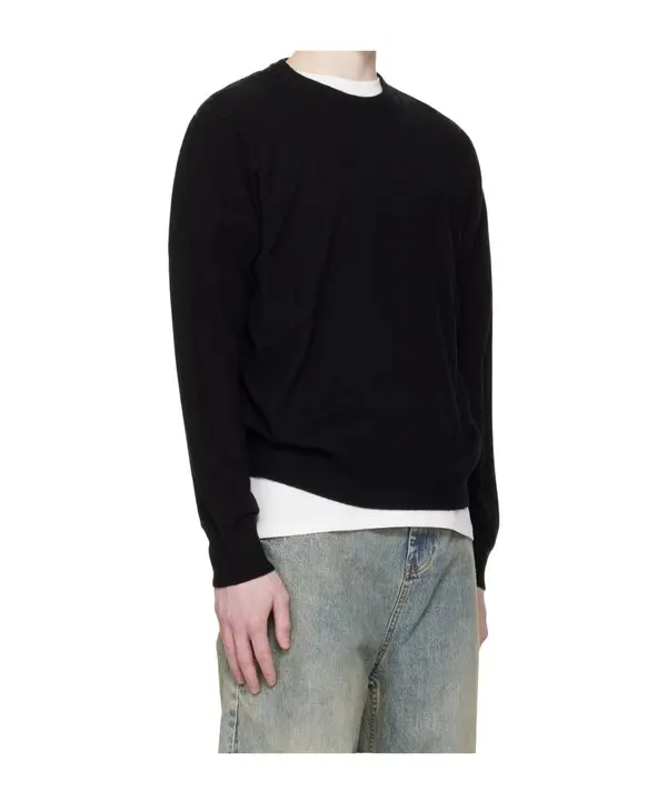 ENTIRE STUDIOS Rib-knit Crewneck Sweater - Black