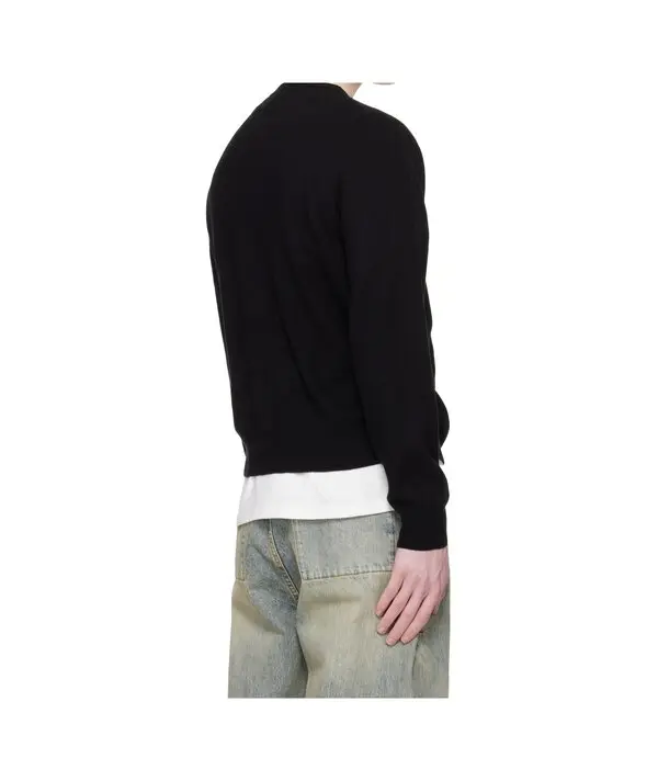 ENTIRE STUDIOS Rib-knit Crewneck Sweater - Black