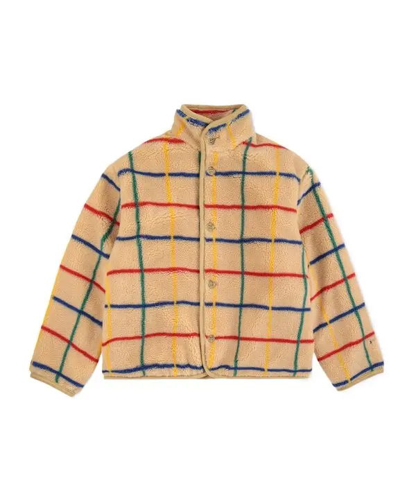 BOBO CHOSES Grid-pattern Fleece Jacket