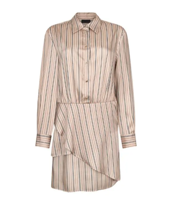 Liu Jo Striped Long Sleeve Ruffled Mini Dress