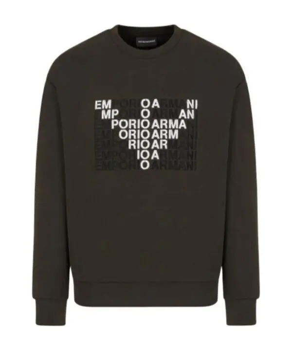 Emporio Armani Logo Print Sweatshirt - Black