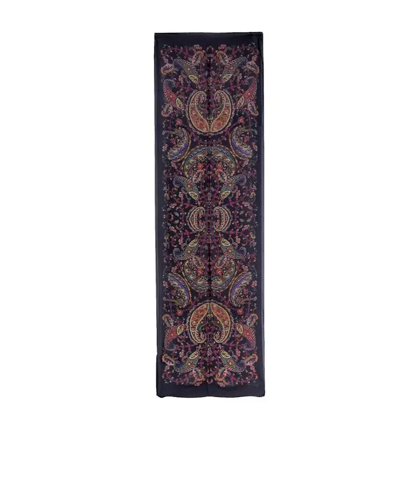 Etro Paisley Printed Scarf - Black