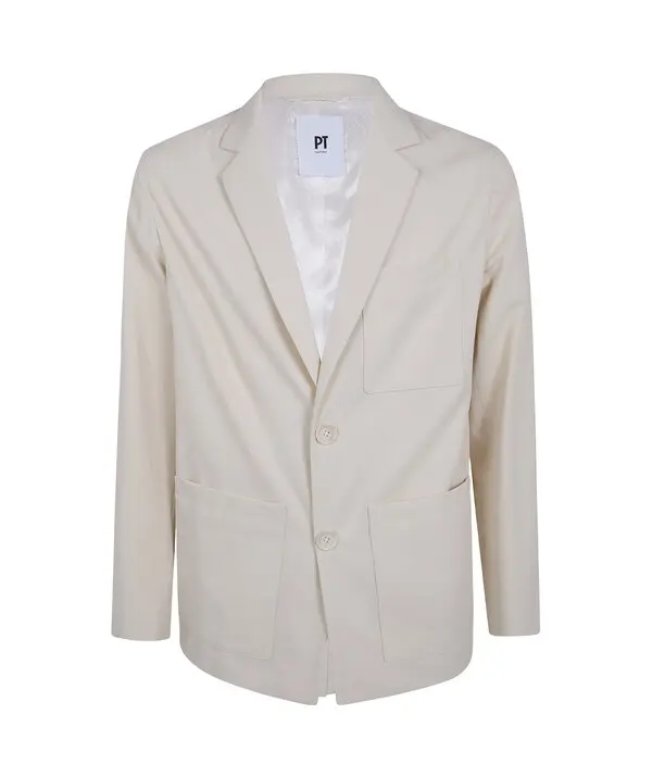 PT TORINO Single Breasted Jacket - Ice