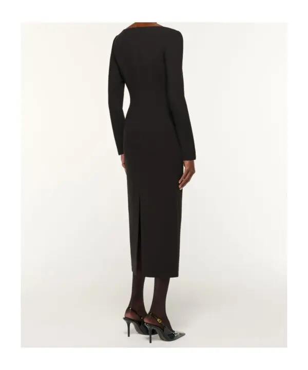 Roland Mouret Twist Drape Stretch Crepe Dress