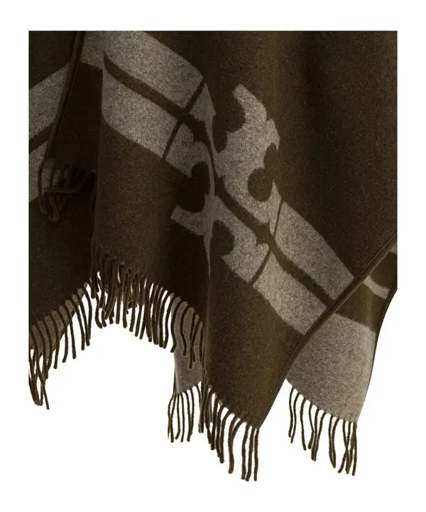 Tory Burch Fringed Cape - Brown