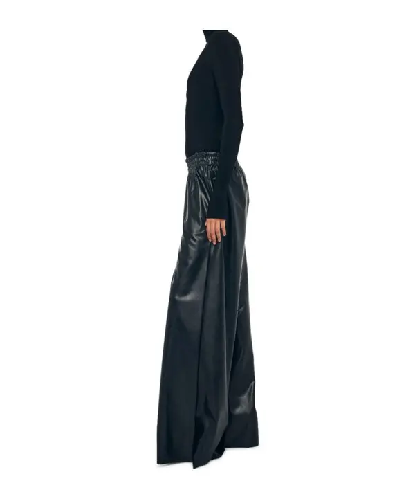 Norma Kamali Elasticized Waist Wide-leg Pants