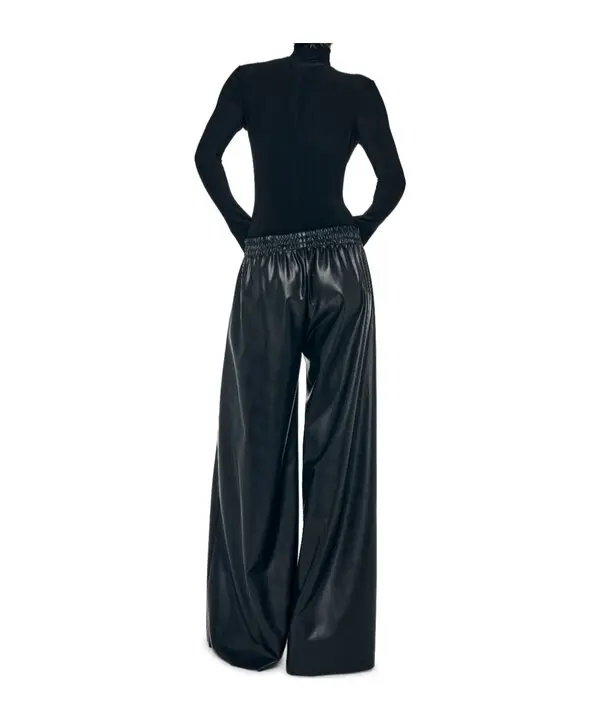 Norma Kamali Elasticized Waist Wide-leg Pants