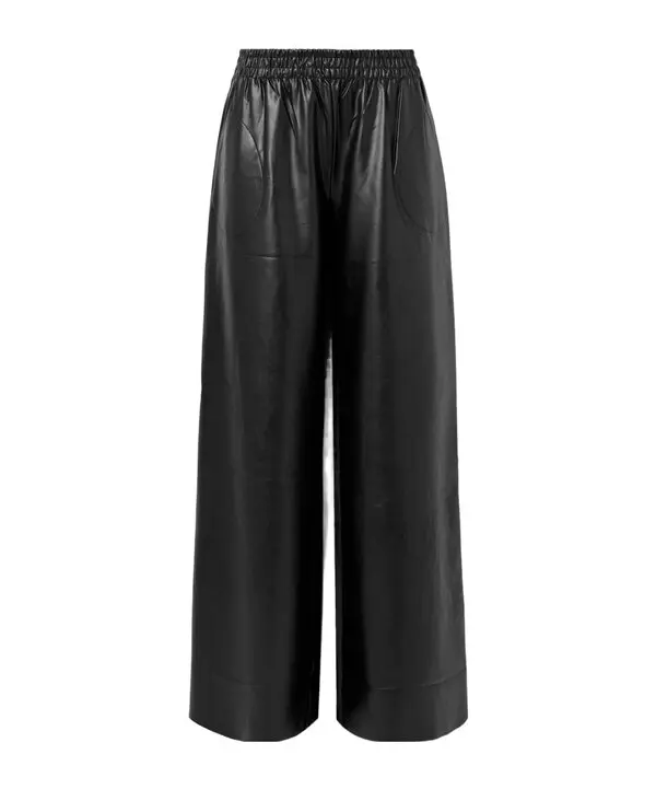 Norma Kamali Elasticized Waist Wide-leg Pants - Black