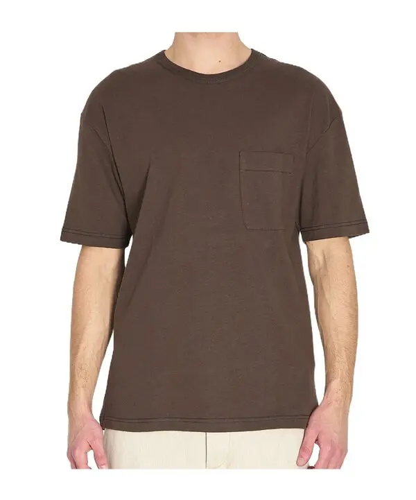 LEMAIRE Chest Pocket Crewneck T-shirt - Brown