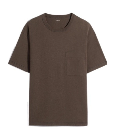 LEMAIRE Chest Pocket Crewneck T-shirt - Brown