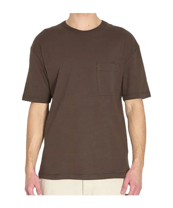LEMAIRE Chest Pocket Crewneck T-shirt - Brown