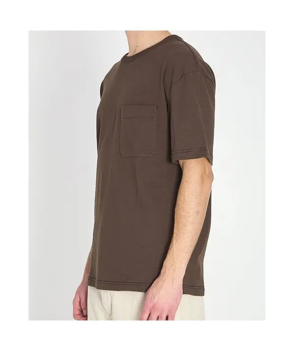 LEMAIRE Chest Pocket Crewneck T-shirt - Brown