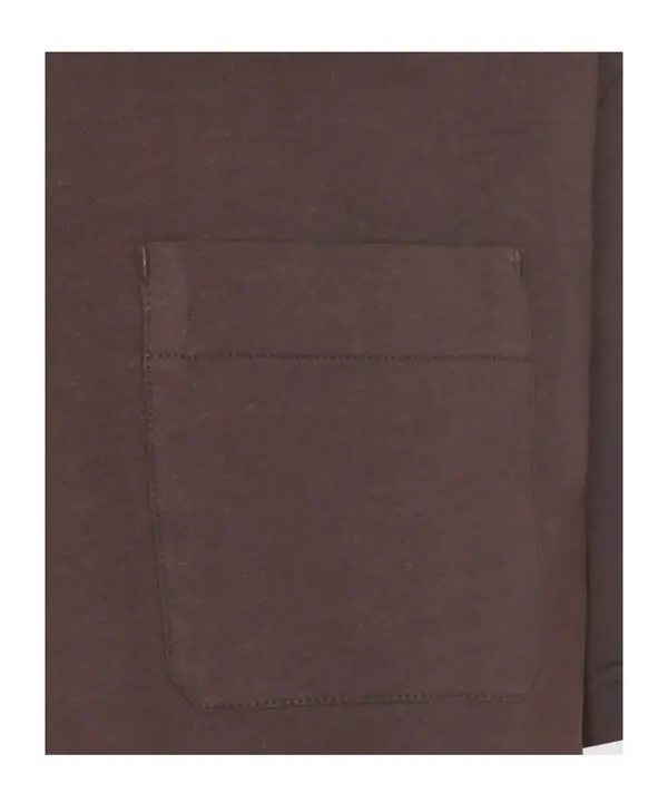 LEMAIRE Chest Pocket Crewneck T-shirt - Brown
