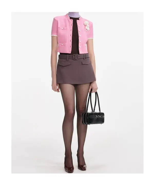 SELF-PORTRAIT A-line Belted Skirt