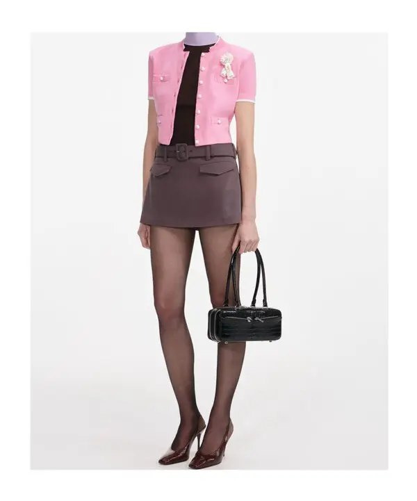 SELF-PORTRAIT A-line Belted Skirt