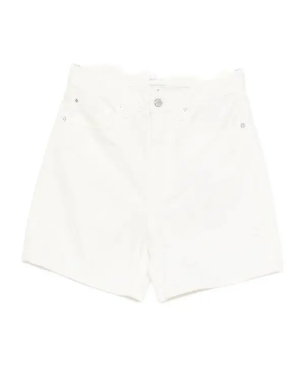ANINE BING Kat High-waist Denim Shorts - White