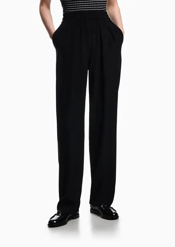 Emporio Armani Loose Fit High Waist Trousers