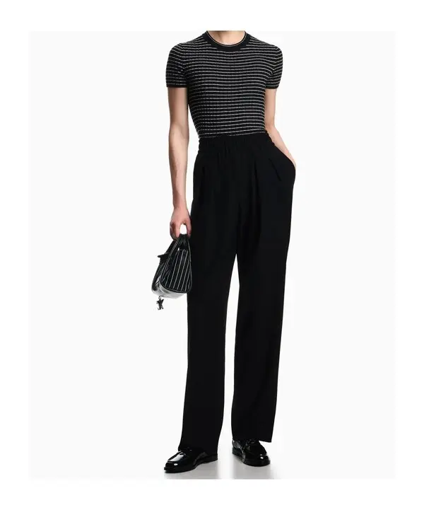 Emporio Armani Loose Fit High Waist Trousers