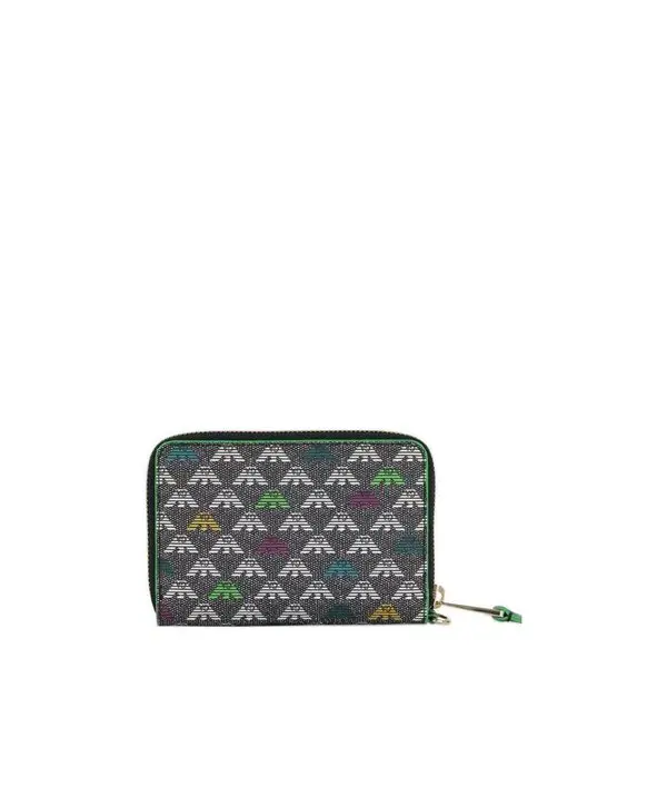 Emporio Armani Logo Details Wallet - Black