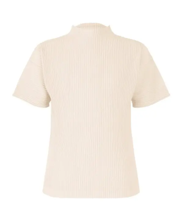 Issey Miyake Homme Plissé Monthly Colors March Pleated T-shirt - Beige