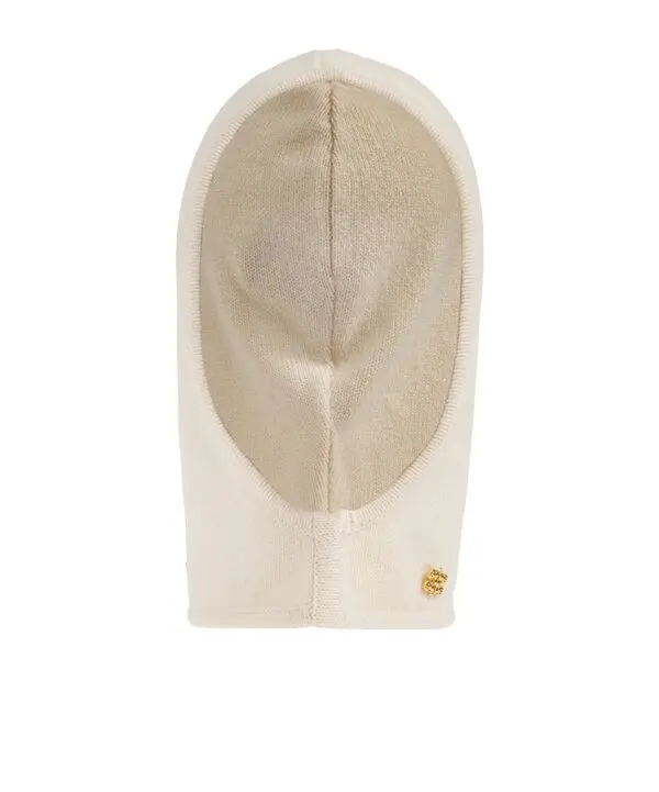 GANNI Logo Detail Balaclava - Nude