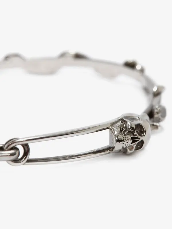 Alexander McQueen Skull Safety Pin Bracelet